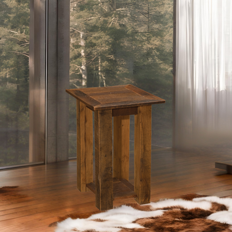 Fireside Lodge Barnwood Open End Table