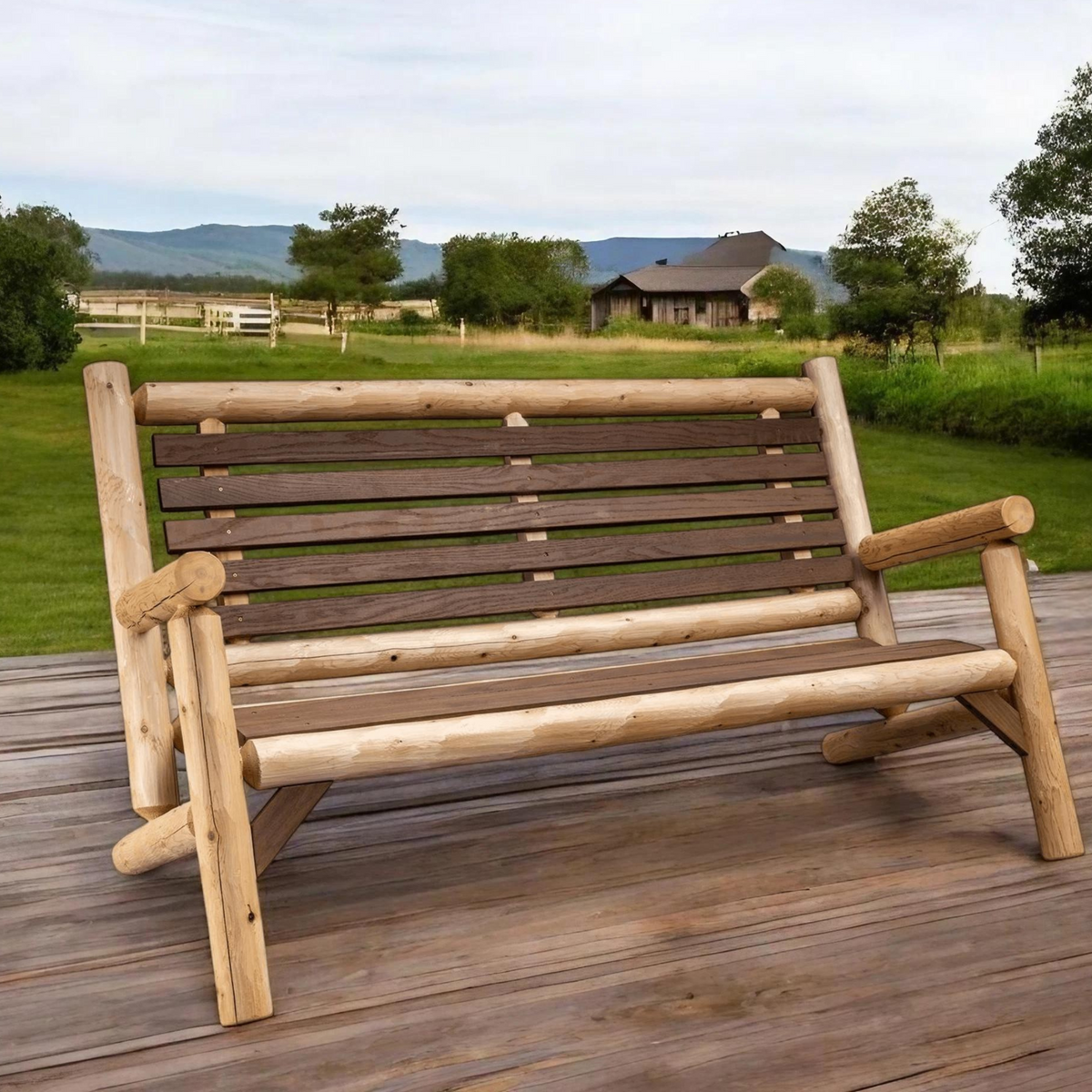 Lakeland Mills ThermaFusion 5-Foot Outdoor Loveseat — Rustic Furniture ...