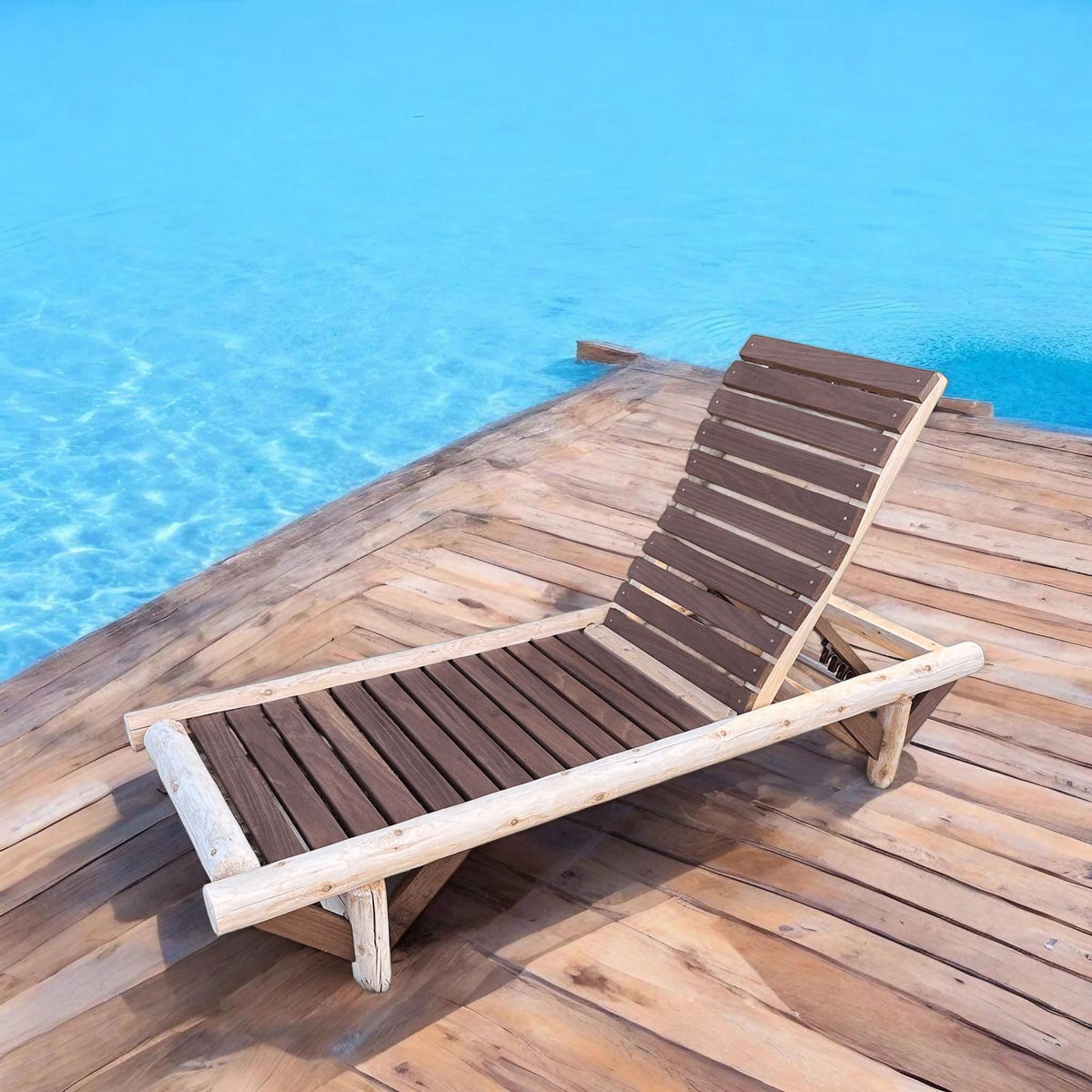 Lakeland Mills ThermaFusion Outdoor Chaise Lounge Chair — Rustic ...