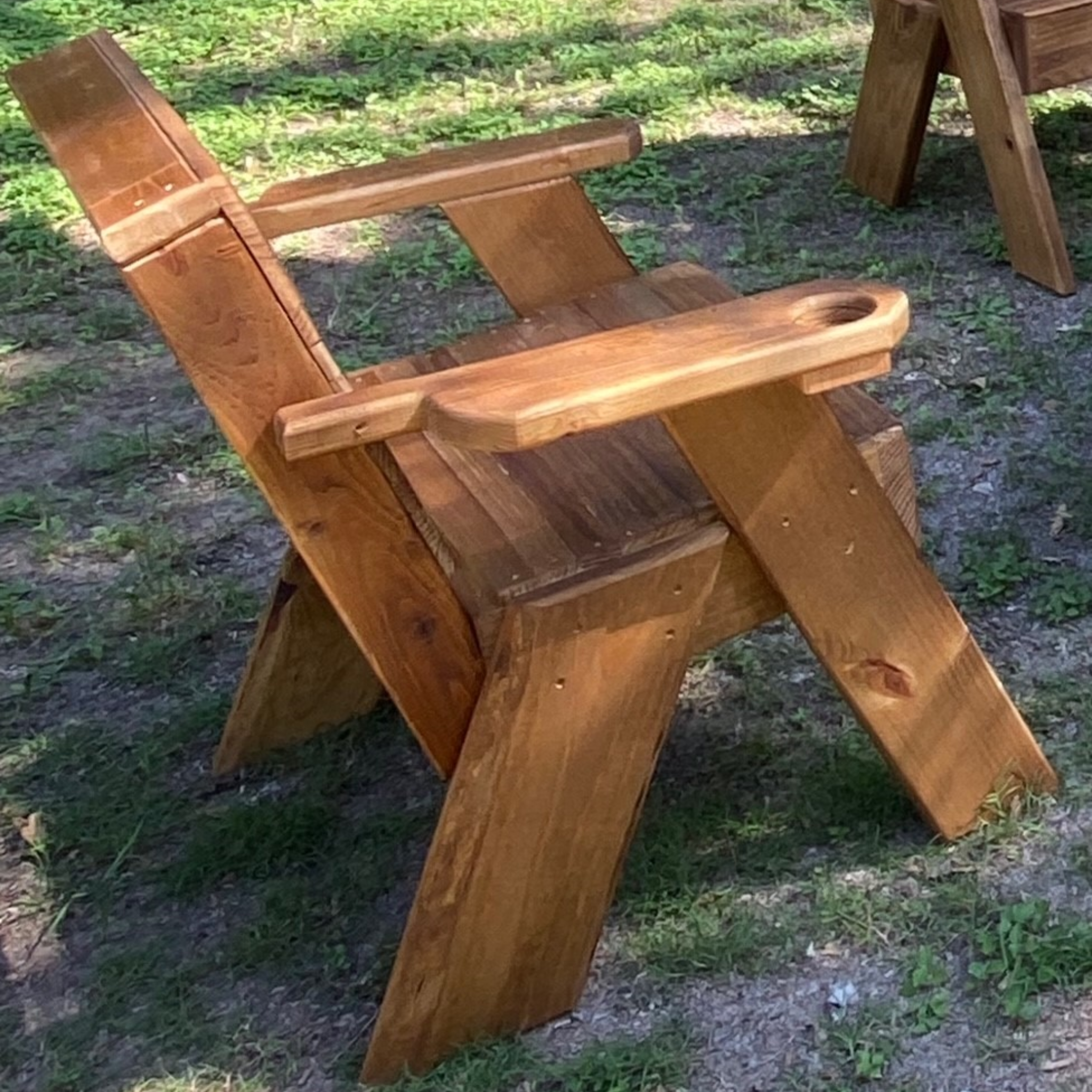 RS Bro Designs Outdoor Wood Chair — Rustic Furniture Marketplace