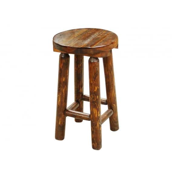 Rocky Top Cedar Log Bar Height Bar Stool — Rustic Furniture Marketplace