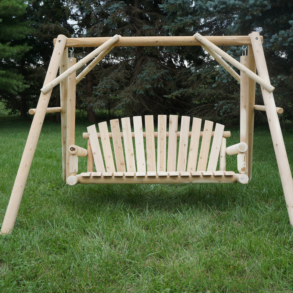 Moon Valley Rustic Cedar Log 5' Yard Swing — Rustic Furniture Marketplace