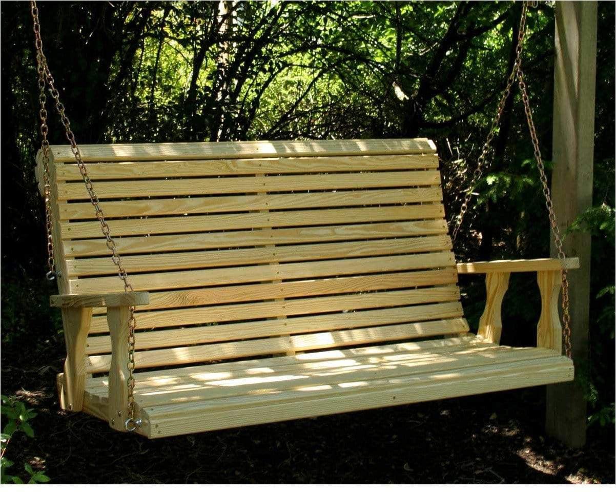 Creekvine Designs Treated Pine Rollback Porch Swing — Rustic Furniture ...