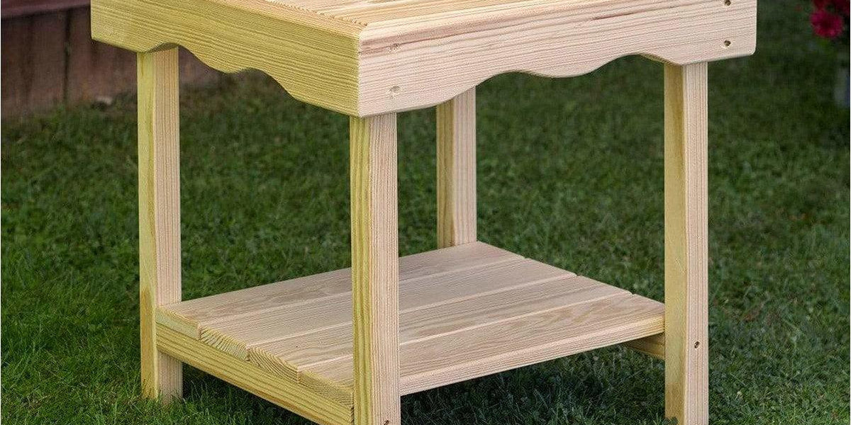 Creekvine Designs Treated Pine Rectangular End Table