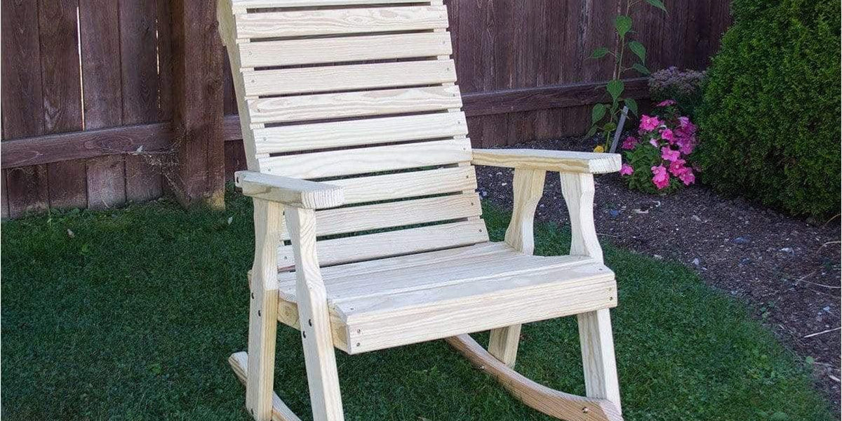 Creekvine Designs Treated Pine Rollback Rocking Chair