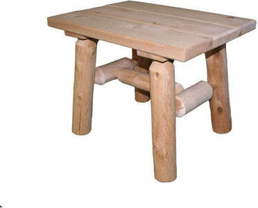 Lakeland Mills Cedar Log End Table — Rustic Furniture Marketplace